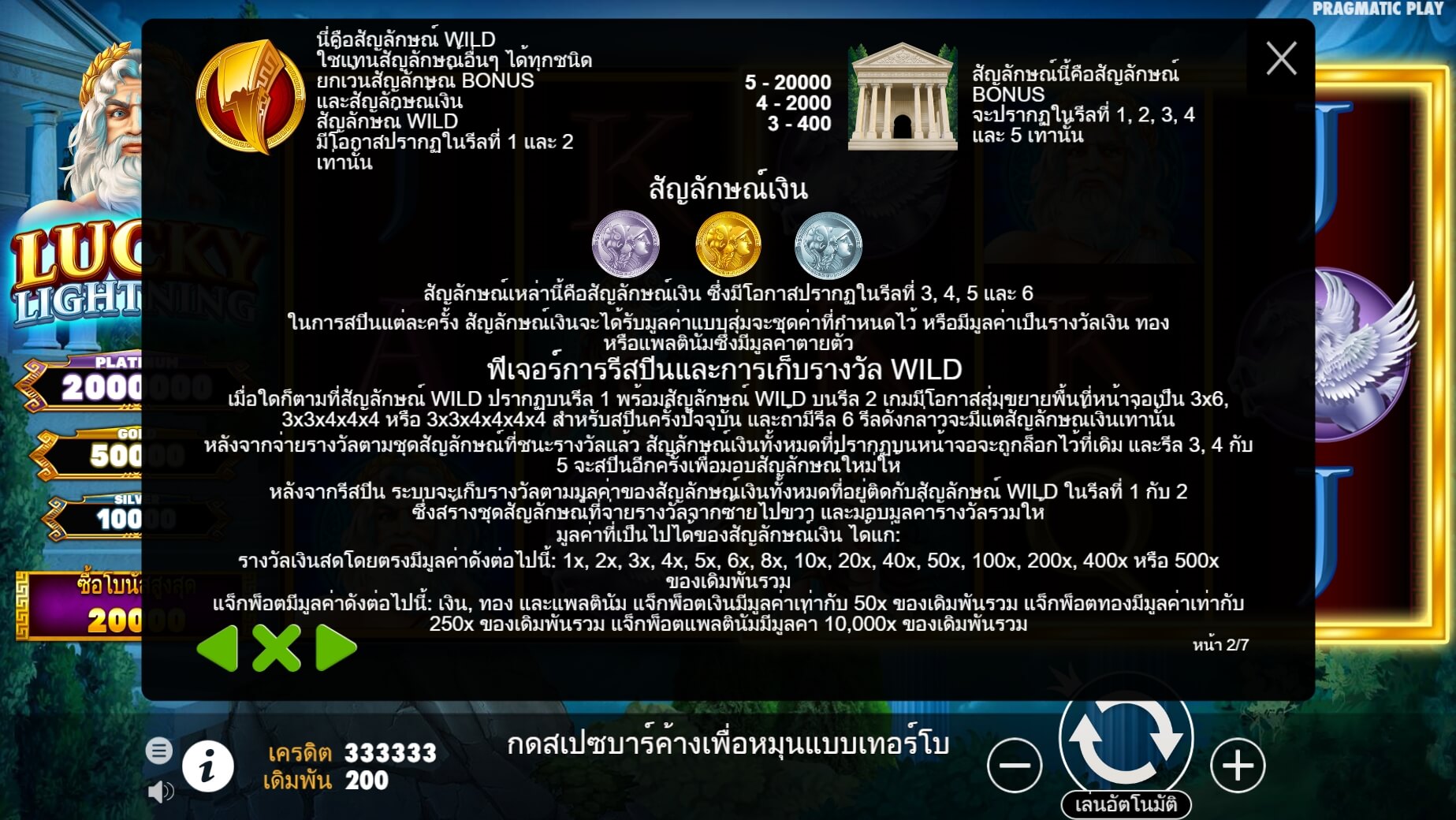 Lucky Lightning รีวืวเกมสล็อต เล่นเกมลัคกี้ไลท์นิ่ง แจกโชค