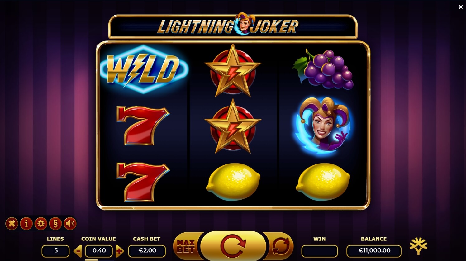 Lightning Joker โบนัสสล็อต โจ๊กเกอร์ เล่นเกม yggdrasil