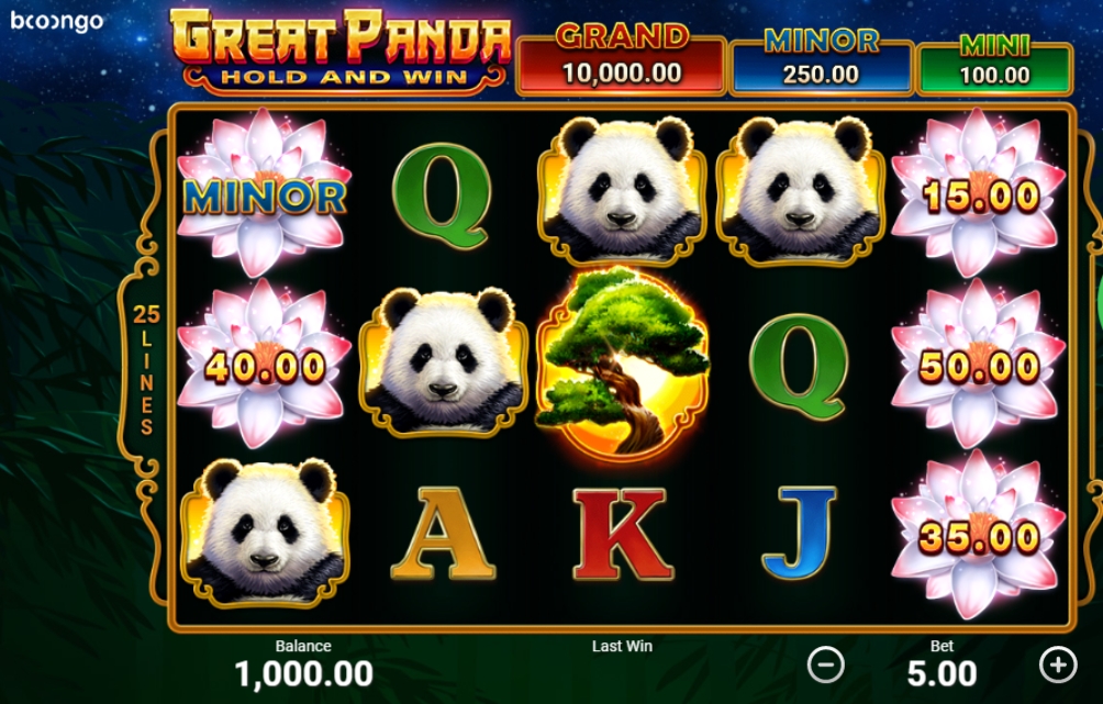 Great Panda Hold and Win ดูรีวิวเกมกรีท แพนด้า สล็อตค่าย Booongo