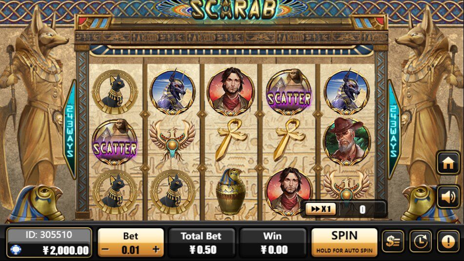 Scarab รีวิวเกมสล็อต เล่นเกม สมบัติ อียิปต์ CG SLOT