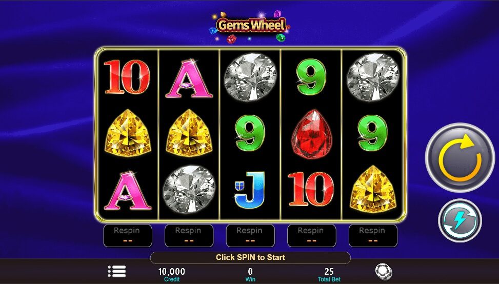Gems Wheel รีวิวเกมสล็อต เดิมพันเกม Funky Games อัญมณี