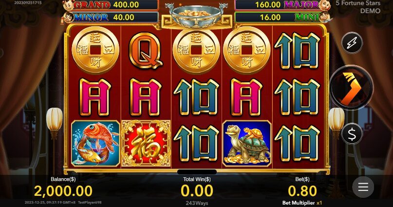 5 Fortune Stars เดิมพันเกม ชคลาภ เว็บตรง แตกง่าย ฟรีเกม ไม่มีอั้น