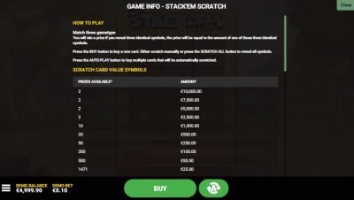 Stack'Em Scratch เดิมพันเกม สแต็คเอ็มเกา Hacksaw Gaming